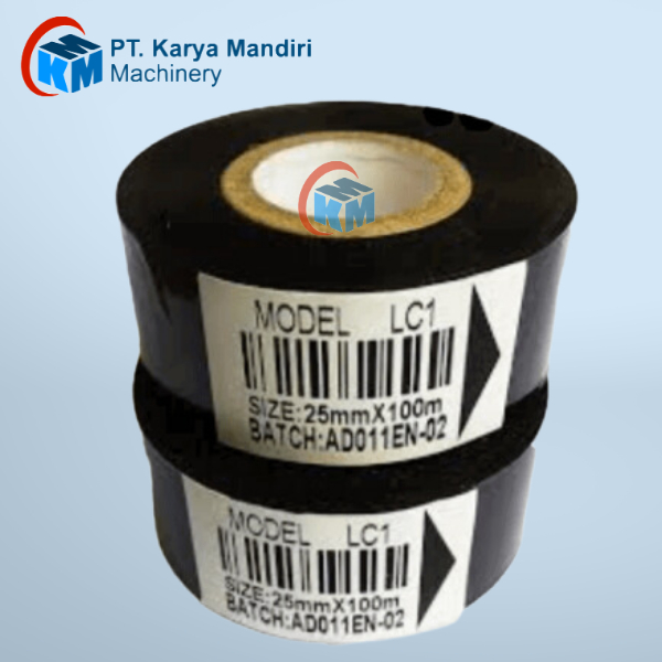 Jual Ribbon Tape LC1 25 mm x 100 m / Pita Tinta Mesin Expired (5 pcs) | Shopee Indonesia