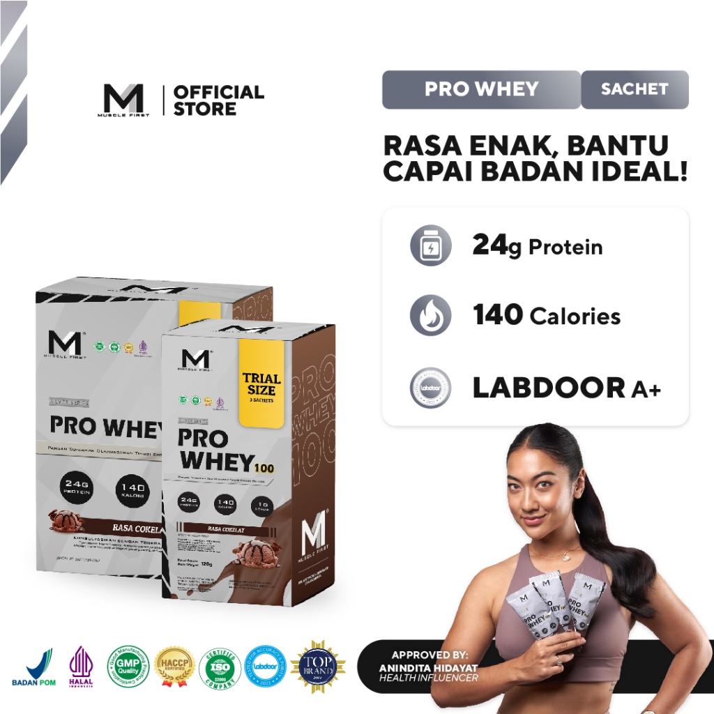 Jual MUSCLE FIRST Pro Whey 100 Box - Whey Protein Suplemen Fitness ...