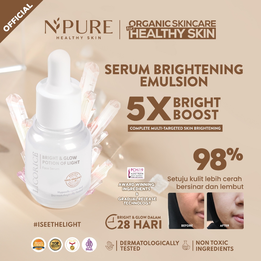 Jual NPURE Licorice Bright & Glow Potion Of Light Face Serum 20ml ...