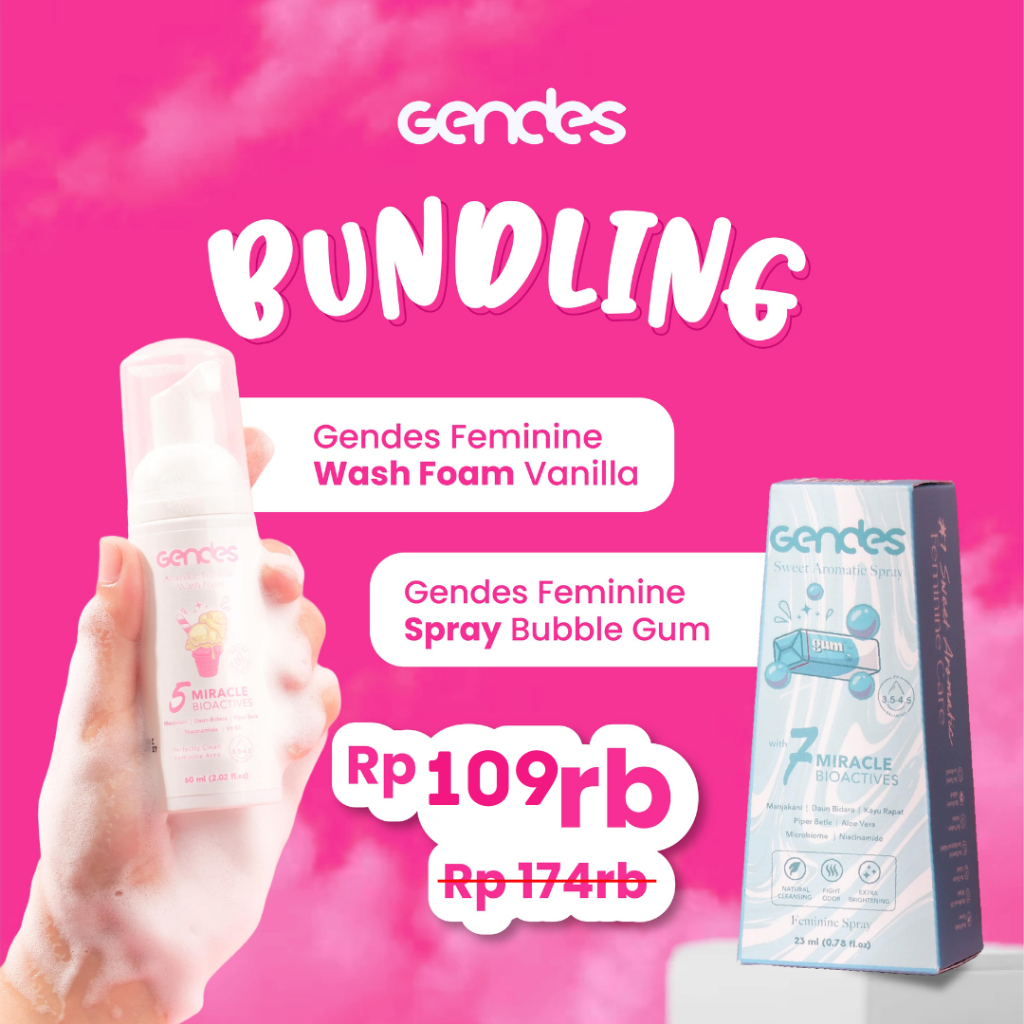 Jual Gendes Paket Promo Bundling Feminine Wash Foam dan Sweet Aromatic ...