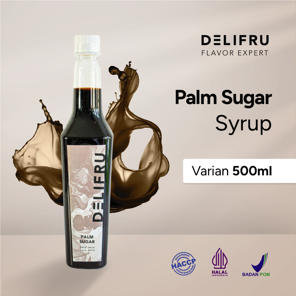 Jual Syrup Palm Sugar Delifru 500 ml - Sirup Gula Aren / Palem Premium ...