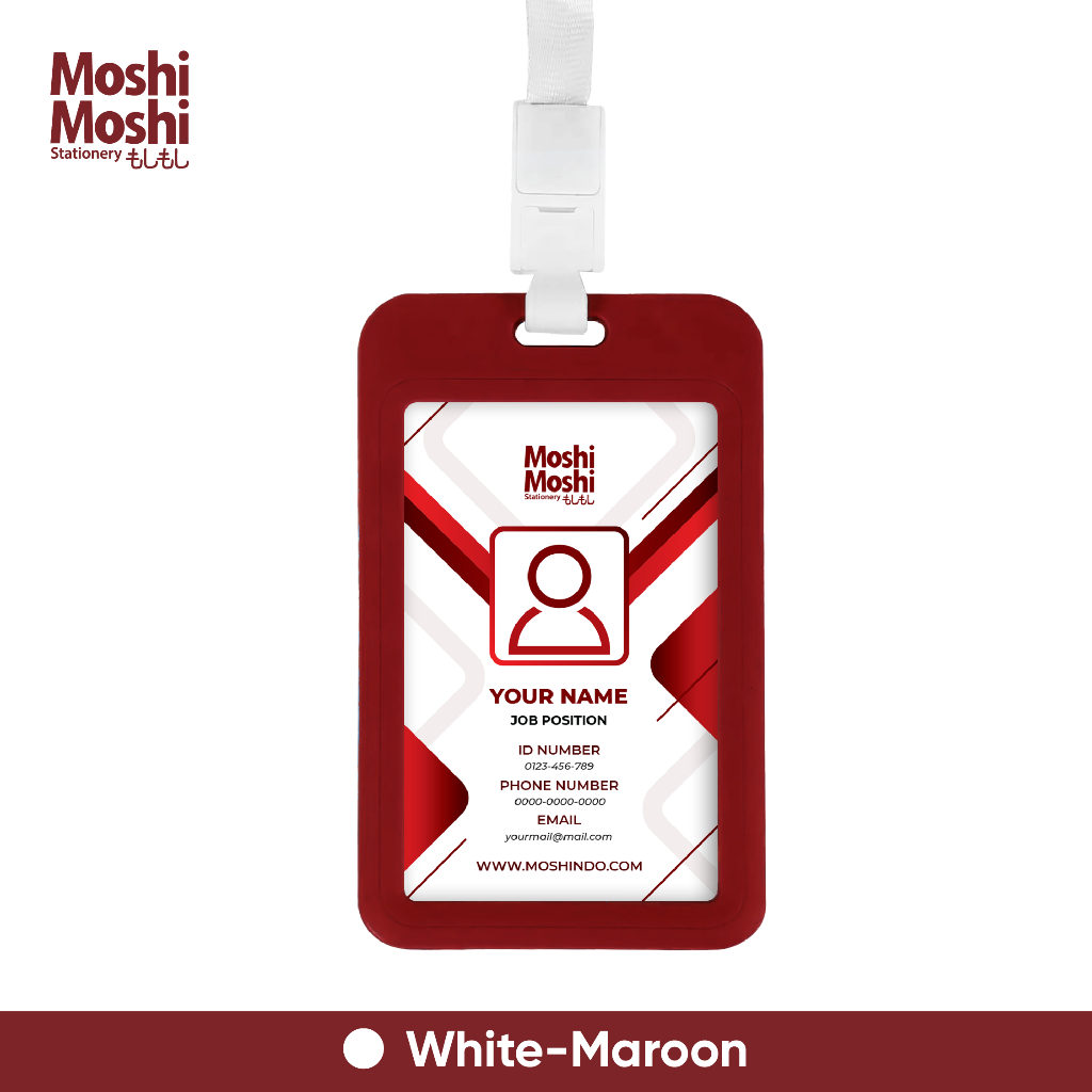 Jual 25 PCS ID Card Moshi Name Tag Holder Tempat Kartu Identitas Akses ...
