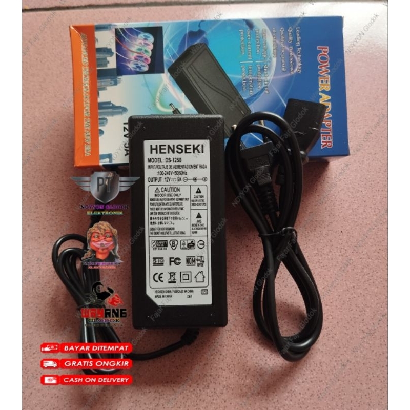 Jual Power Adaptor 12v 5a POWER SUPPLY ADAPTER DC 12 volt 5 Ampere 5000 ...