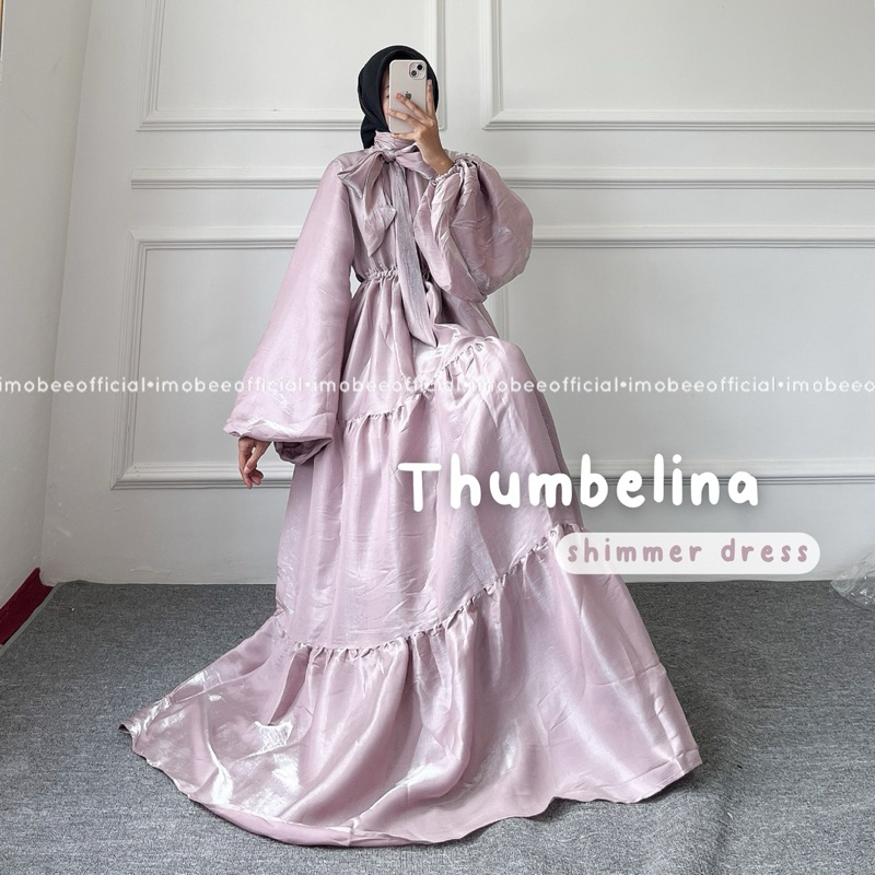 Jual THUMBELINA SHIMMER DRESS // DRESS GAMIS COTTON SHIMMER LENGAN ...