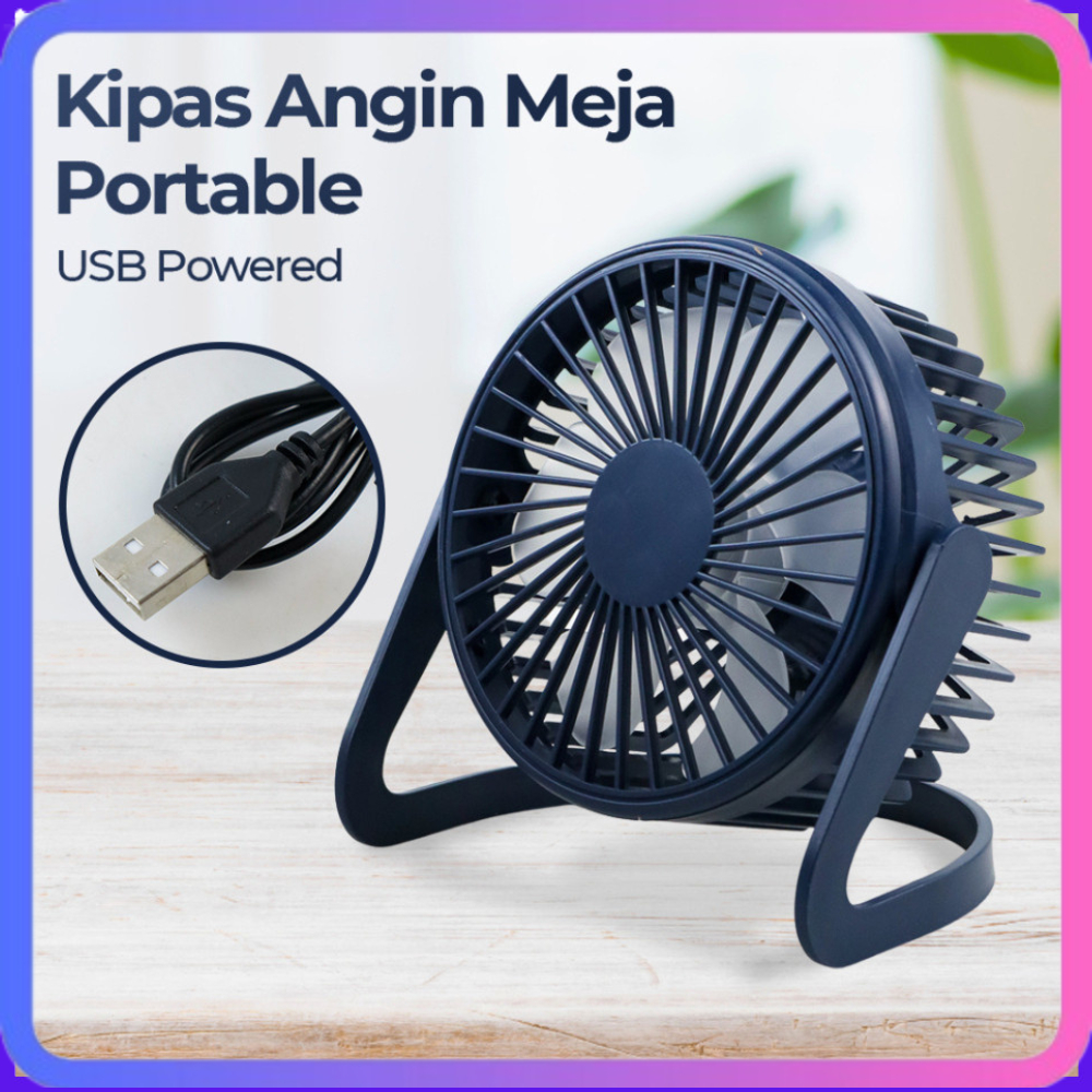 Jual Kipas Angin Mini USB Clip Mini Fan Rotating Kipas Angin Meja Mini ...