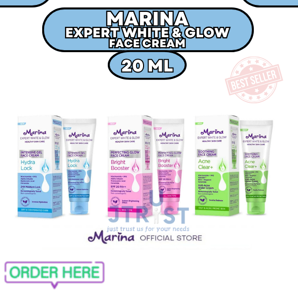 Jual Marina Expert White & Glow Face Cream Skincare 20 ml | Shopee ...