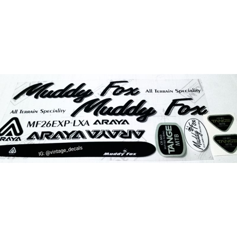 Jual sticker sepeda ARAYA MUDDY FOX | Shopee Indonesia