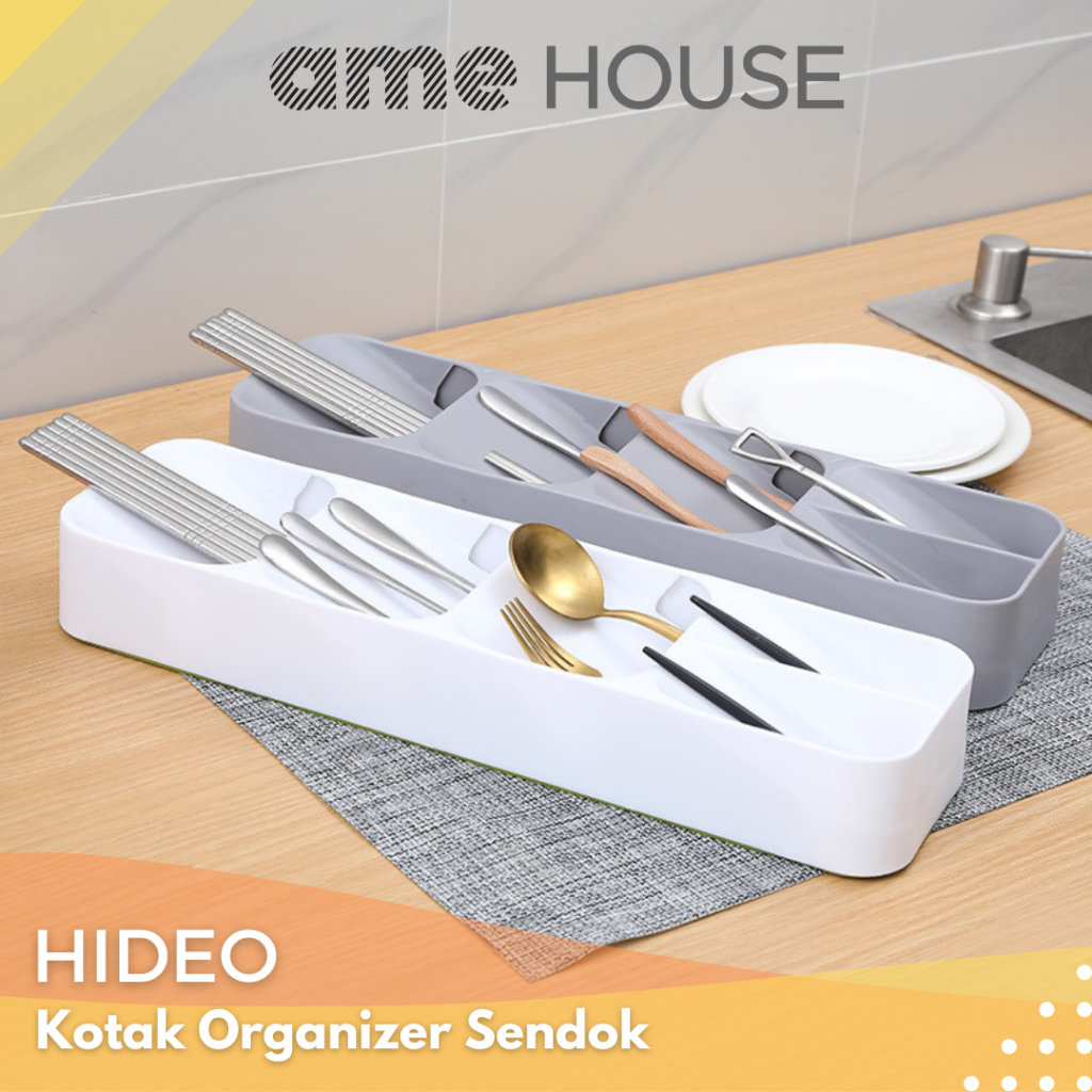 Jual |AME|HIDEO Tempat Susun Utensil Estetis Wadah Susun Sendok Garpu ...