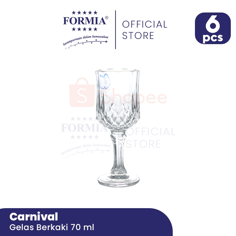 Jual Formia Gelas Berkaki Carnival 70 ml / 6 pcs | Shopee Indonesia