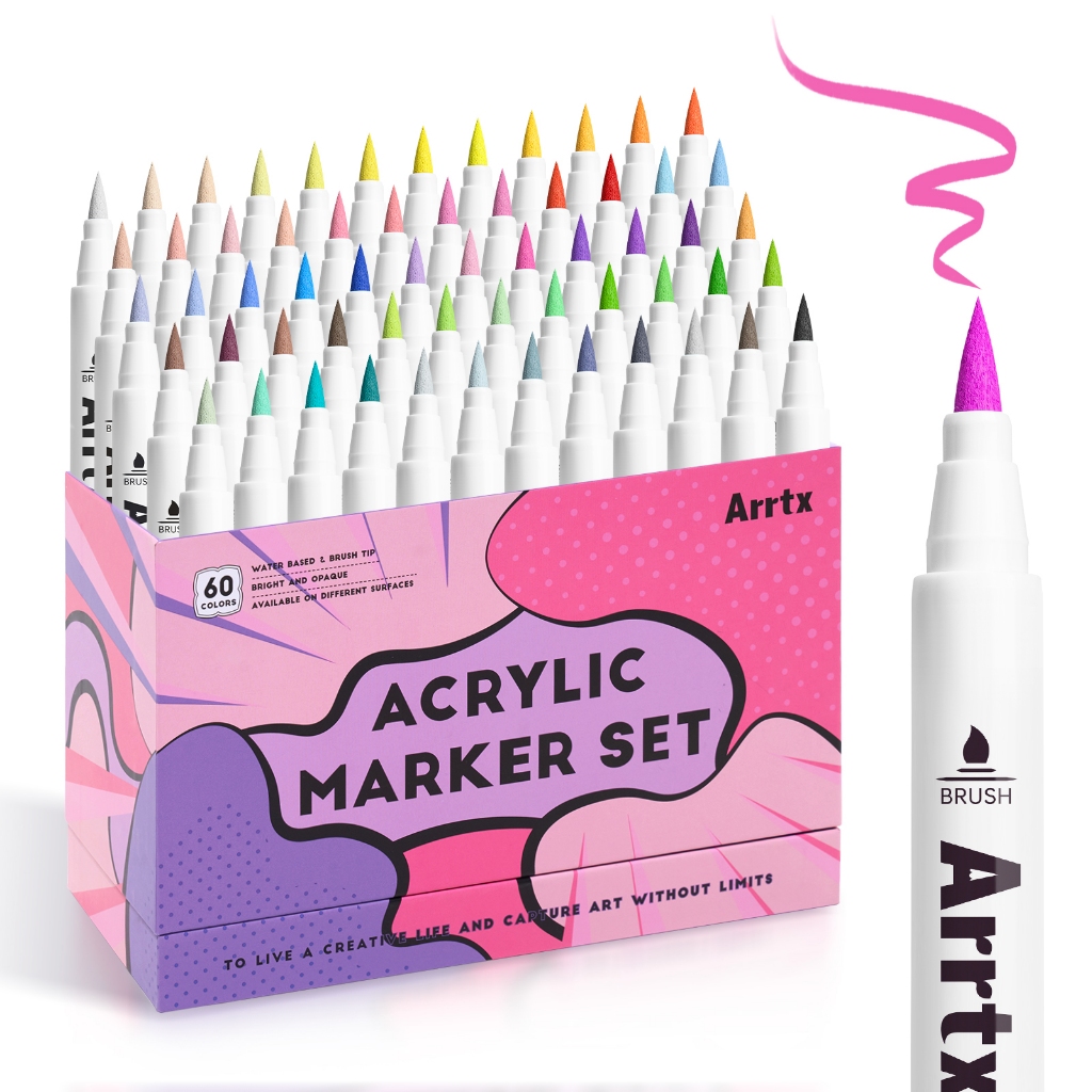 Jual Arrtx acrylic brush marker/spidol akrilik 60B (anime/cartoon/comic ...