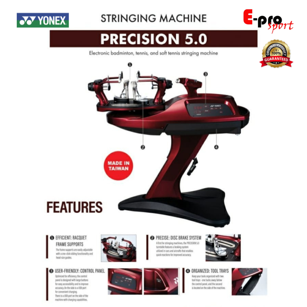 Jual Yonex Badminton Stringing Machine Precision 5.0 Mesin Senar Digital Original | Shopee Indonesia