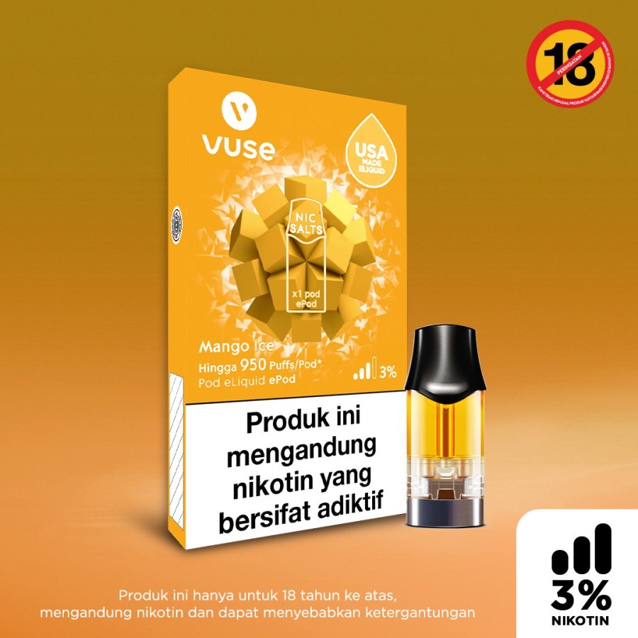 Jual VAPE VUSE POD RASA MANGO ICE- EPOD VUSE CATRIDGE MANGGA | Shopee ...