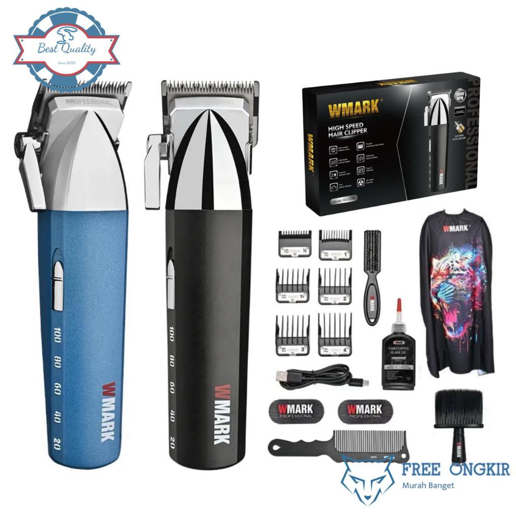 Jual WMARK Hair Clipper Professional 9000 RPM SET Alat Cukur Rambut 1 Set Mesin Cukuran WMARK NG ...
