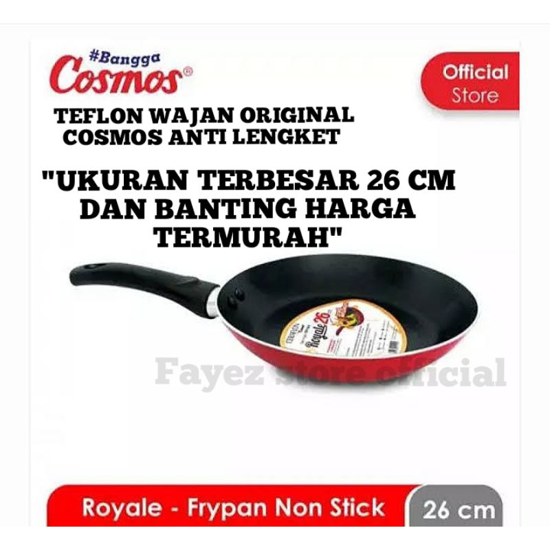 Jual Teflon/Wajan Cosmos Non Stick Anti Lengket / Fry pan Ceraflon ...