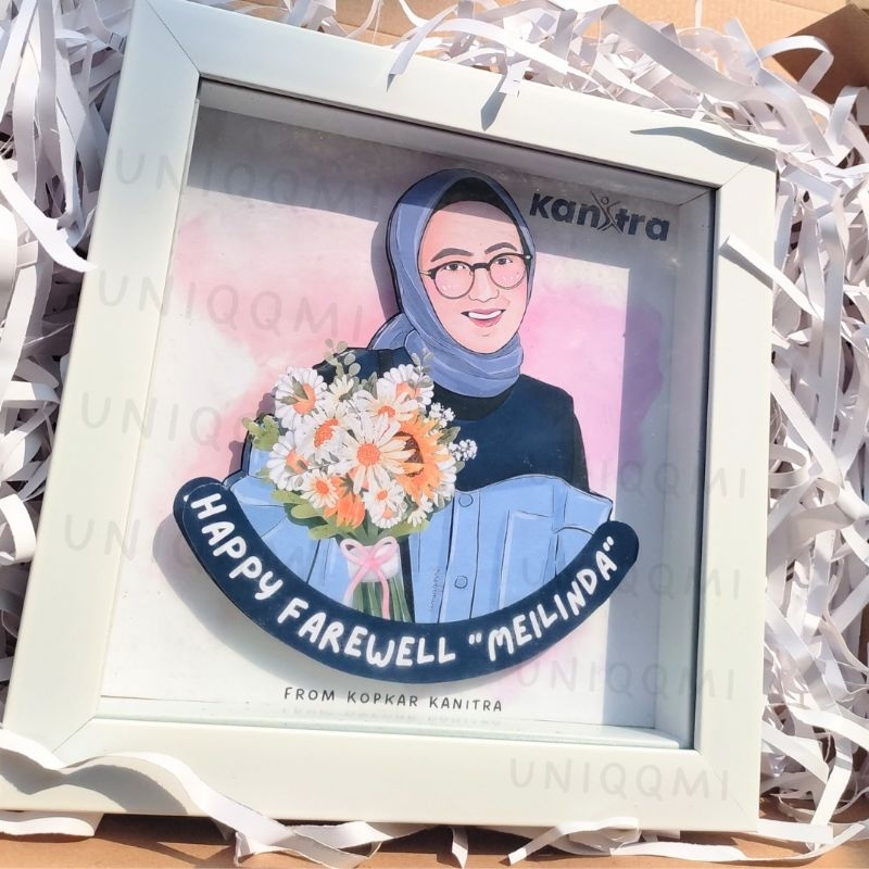 Jual (1HARI JADI)KARIKATUR 3D 20x20/POP UP 3D/ BINGKAI LOGAM MULIA ...