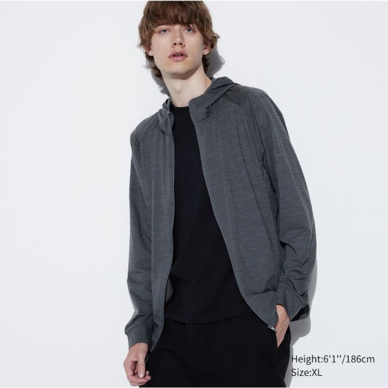 Jual uniqlo jacket hodie resleting dry-ex uv protec new original ...