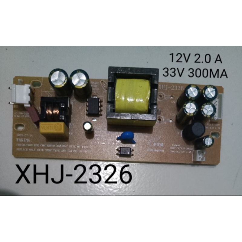 Jual POWER SUPLAY TV CHINA XHJ-2326 12V 2 AMPER MAX 33V 300MA | Shopee ...