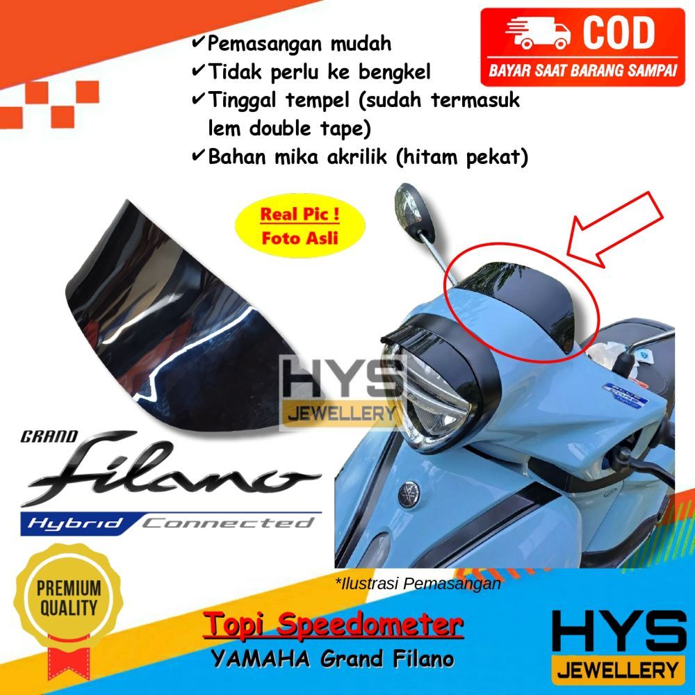 Jual [COD] Kanopi Spidometer Lampu Depan Grand Filano - Variasi Topi ...