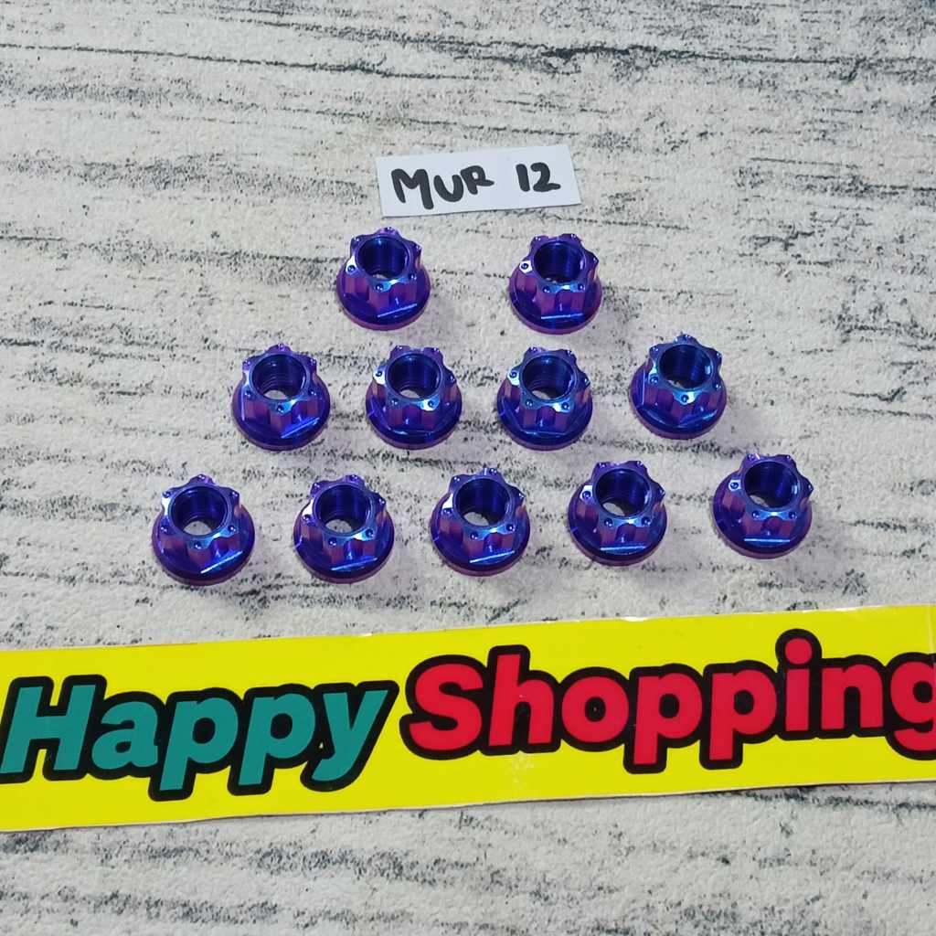 Jual mur m8 atau mur 12 mur drat 12 original titanium gr5 grade 5 ...