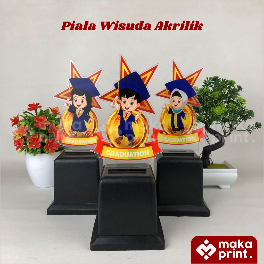 Jual Piala Wisuda Akrilik (Wisuda Bintang) [PRINT UV] - Piala Wisuda ...