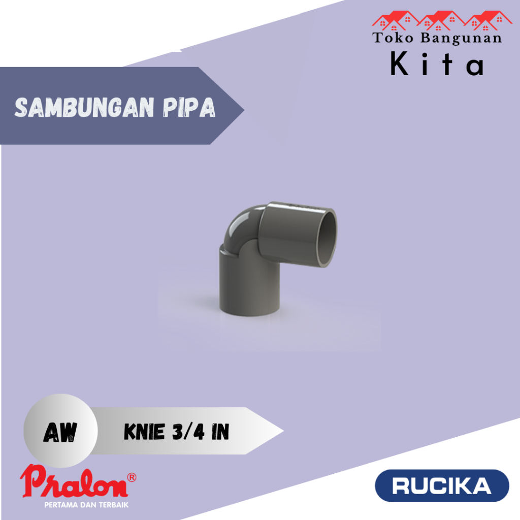 Jual Knie Elbow / Keni L 3/4" Rucika AW | Shopee Indonesia