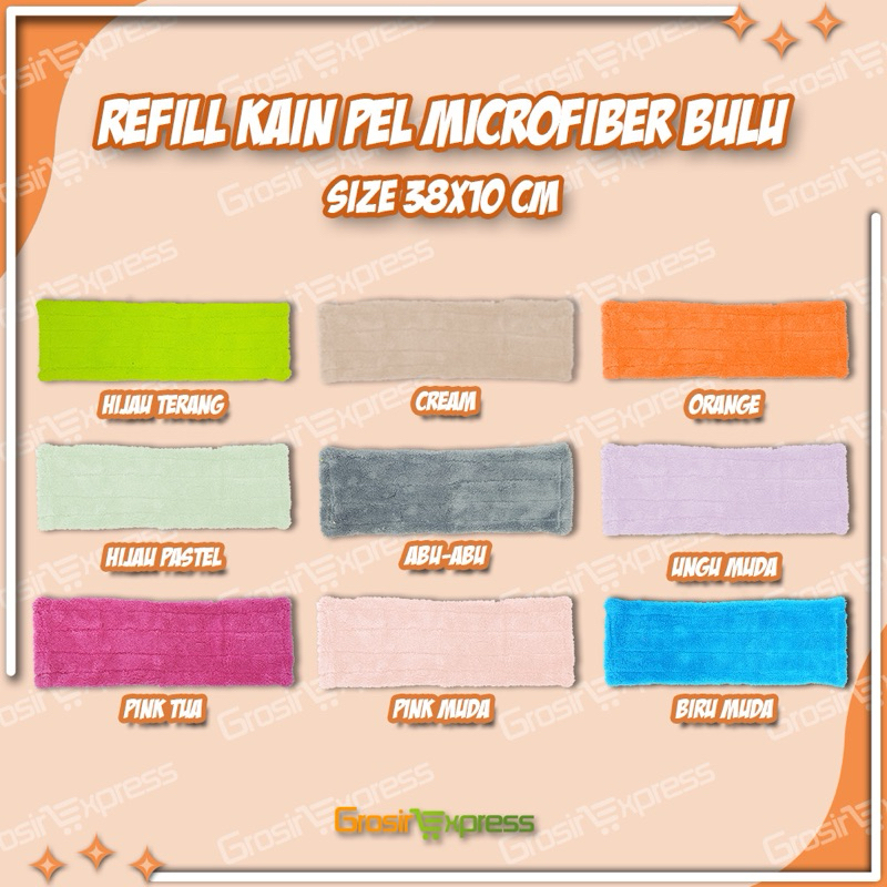 Jual **NEW ARRIVAL** Refill Kain Sapu Pel Microfiber Bulu Good Quality ...