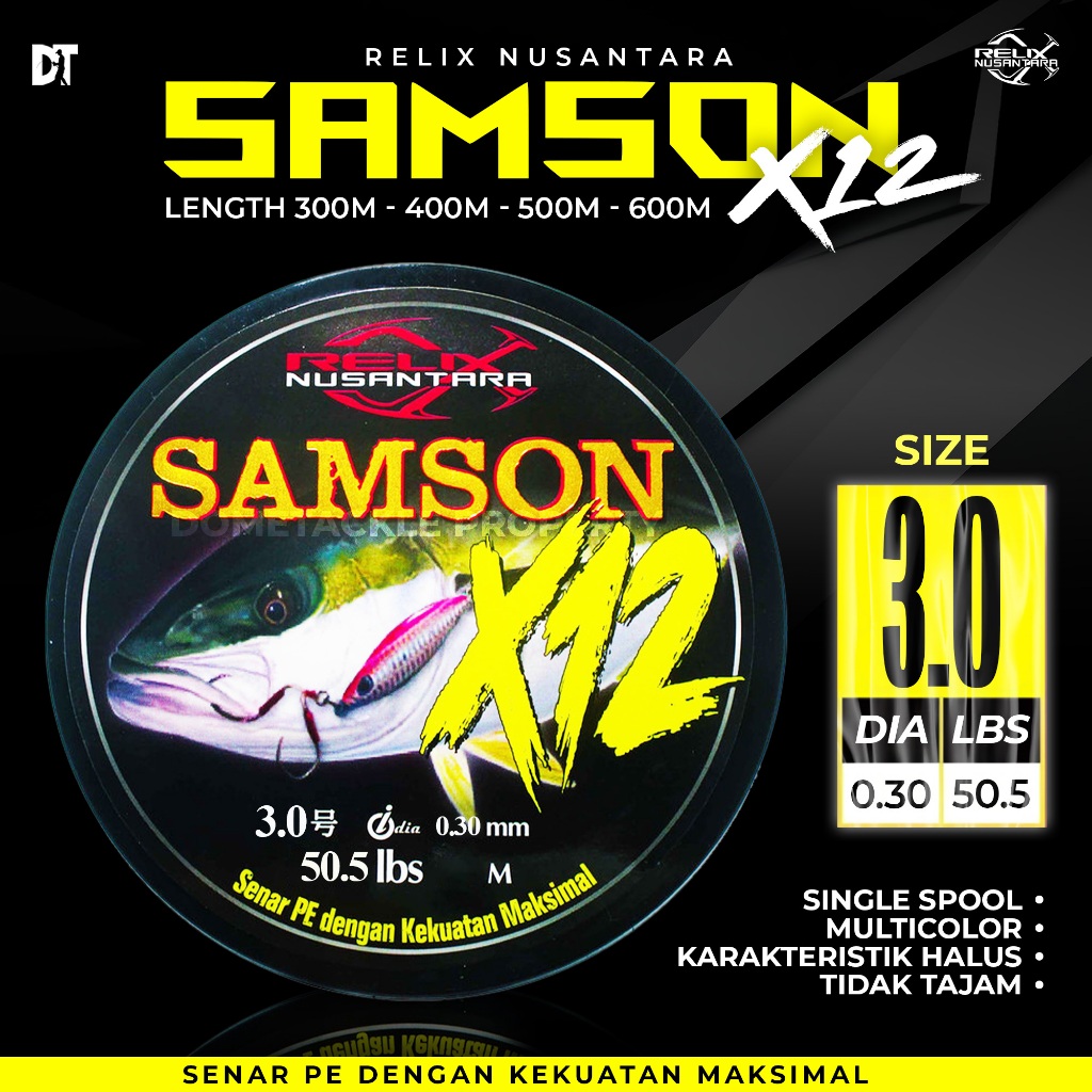 Jual Senar PE Samson X12 - X16 300 400 500 600 Meter Relix Nusantara ...
