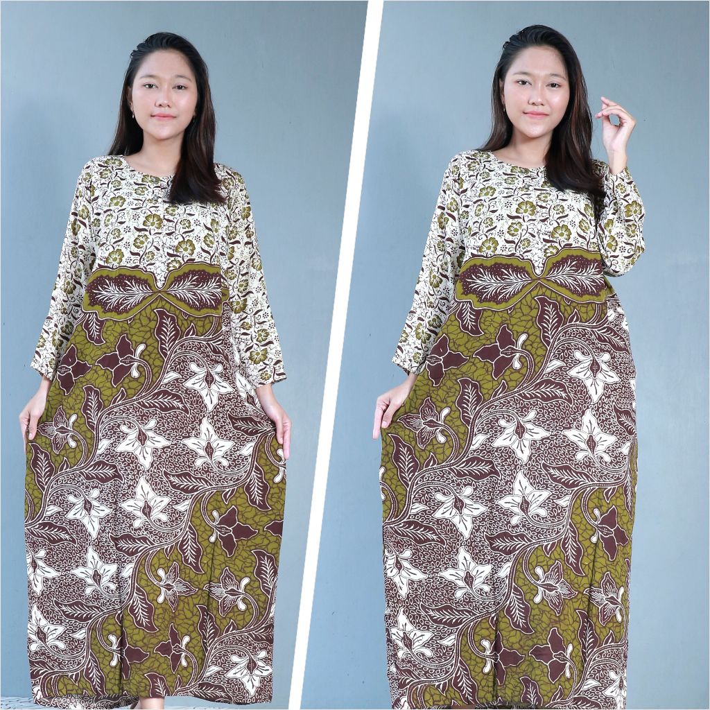 Jual Daster Batik Lengan Panjang Baju Daster Lengan Panjang Longdress ...