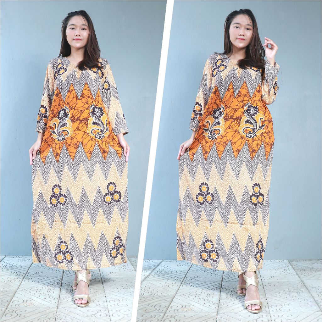 Jual Daster Batik Lengan Panjang Baju Daster Lengan Panjang Longdress ...