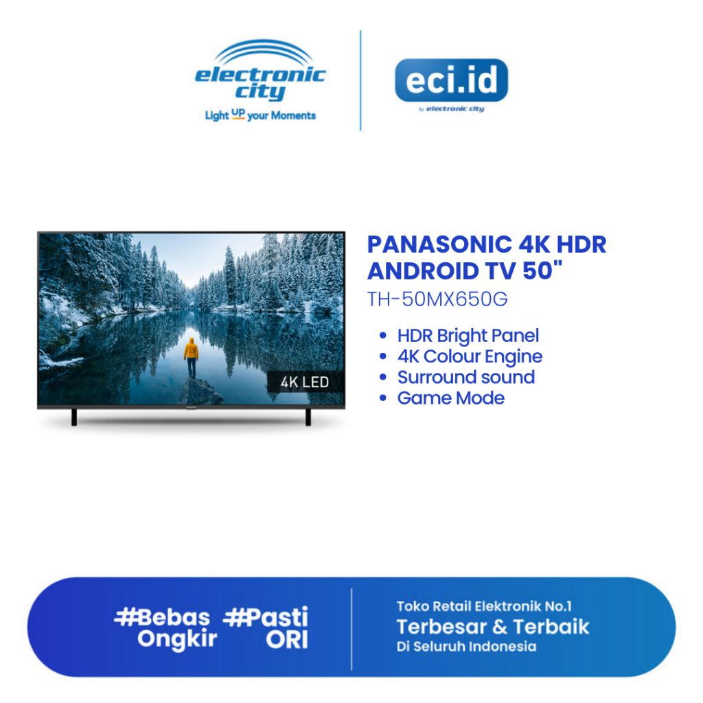 Jual Panasonic 50 Inch 4K HDR Android TV - TH-50MX650G | Shopee Indonesia