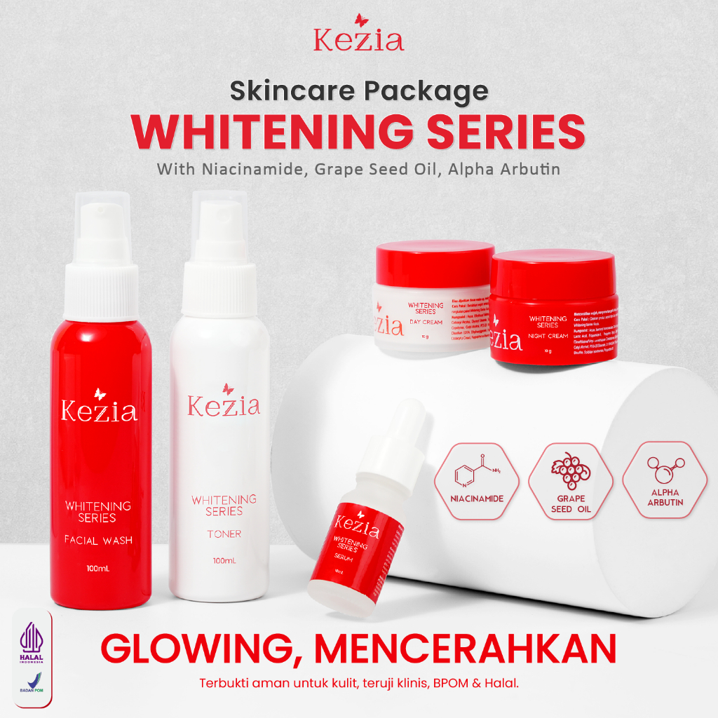 Jual KEZIA Beauty - NEW WHITENING PACKAGE SERIES - Paket Glowing Lengkap | Shopee Indonesia