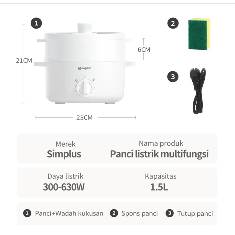 Jual SIMPLUS PANCI LISTRIK 1,5L BARU | Shopee Indonesia