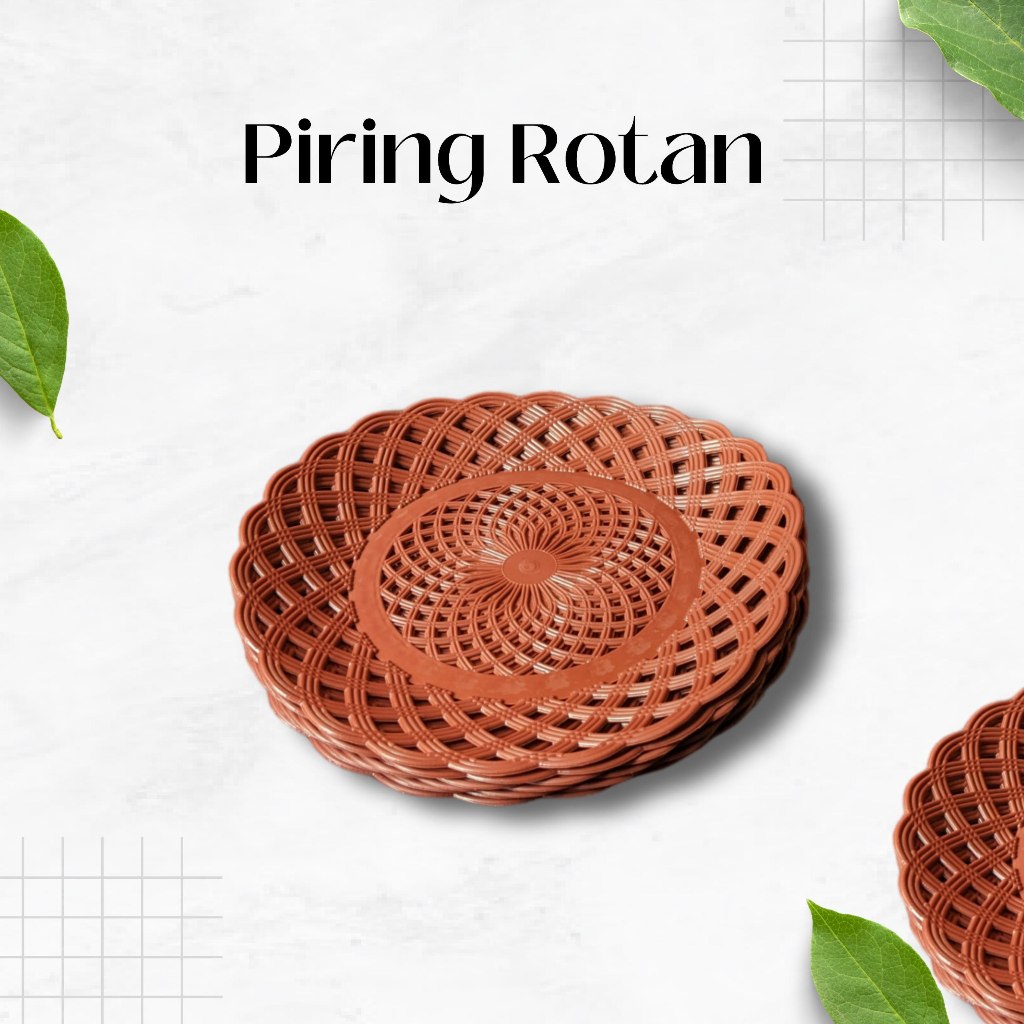 Jual PIRING ANYAM ROTAN PLASTIK ISI 12 PCS | Shopee Indonesia