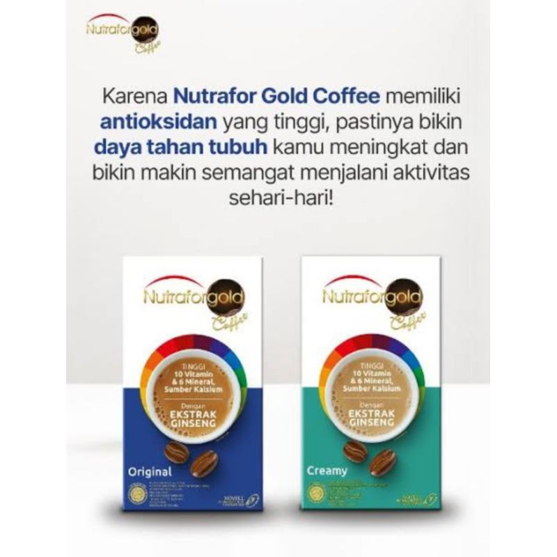 Jual Nutrafor Gold Coffee Original Box isi 5 Sachet | Shopee Indonesia