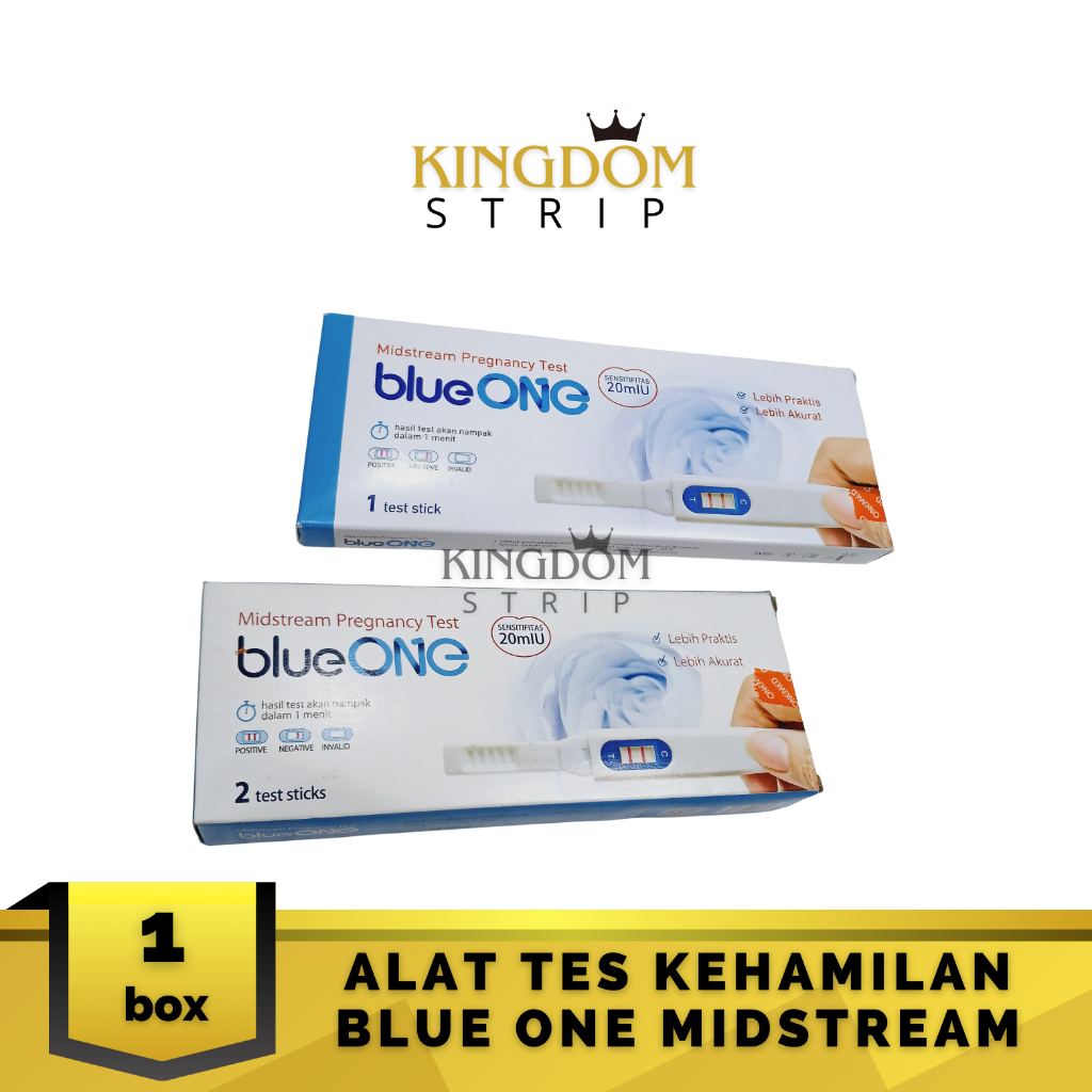 Jual Alat Tes Kehamilan Blue One Midstream 1 Box Isi 1 One Med | Shopee ...