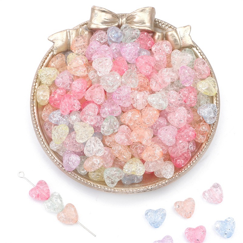 Jual 30pcs | Manik Bentuk Love Pecah Aeshtetic | Bahan Akrilik Love ...