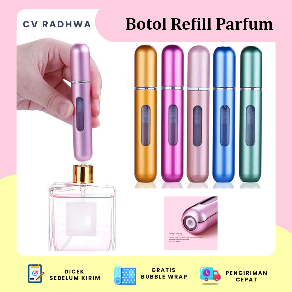 Jual Botol Parfum Refill Portabel 5ml /Travel Mini Refillable Perfume ...
