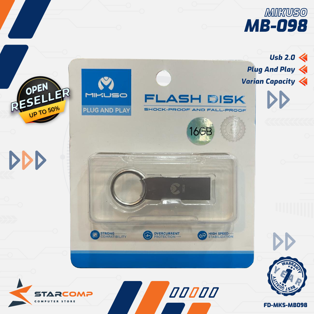Jual Flashdisk Mikuso MB-098 16GB 32GB USB 2.0 Original MB098 Slim Original | Shopee Indonesia
