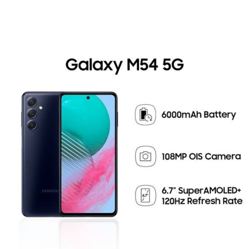 Jual SAMSUNG M54 5G - RAM 8/256GB, SUPER AMOLED, CAM 108MP, GORILLA ...