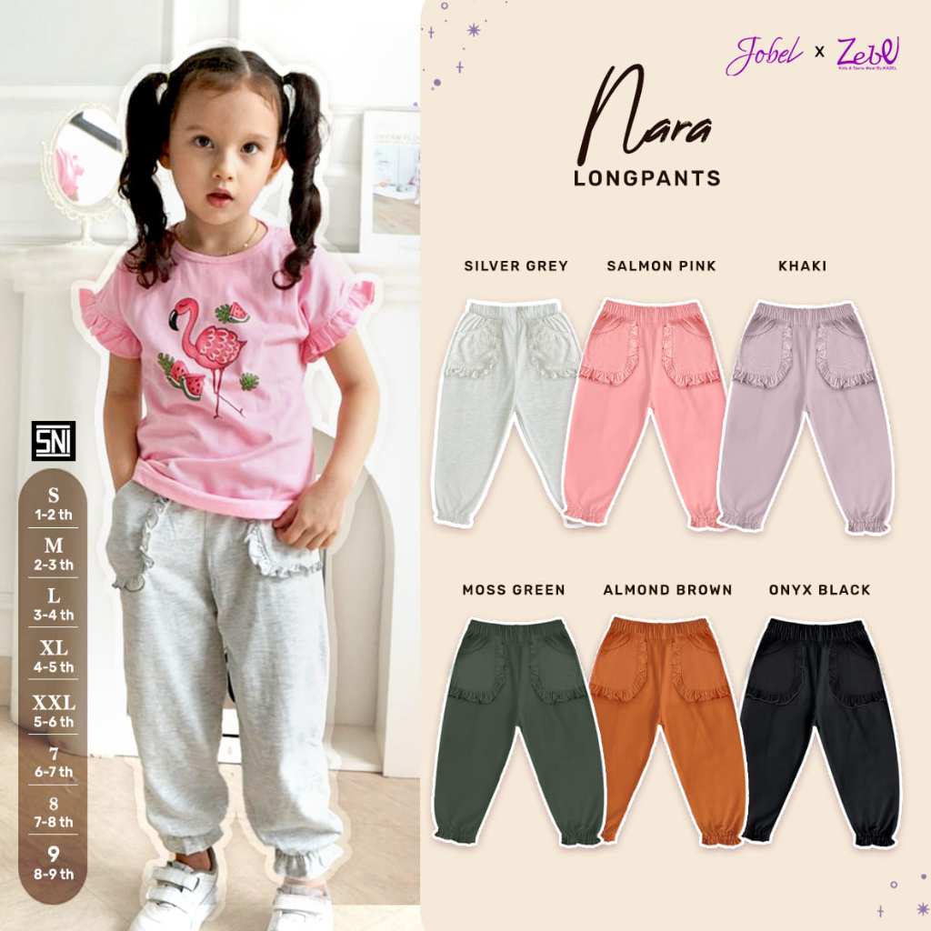 Jual Jobel x Zebe Nara Longpants (1-9 tahun) By Kazel (1pcs) | Shopee Indonesia