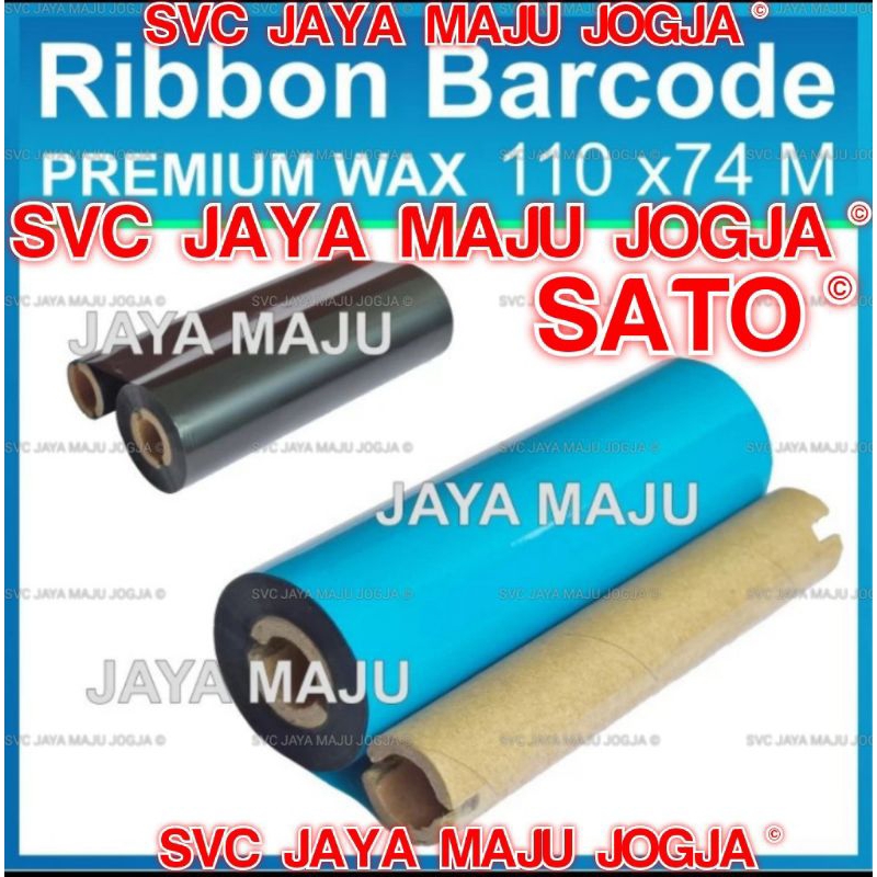 Jual [ SATO ] 110 MM X 74 M PREMIUM WAX - FACE OUT || CORE ½" - DOUBLE ...