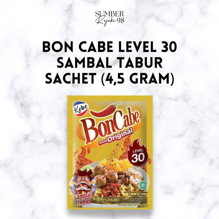 Jual Bon Cabe Boncabe Level 30 Sambal Tabur Sachet 4,5 G | Shopee Indonesia