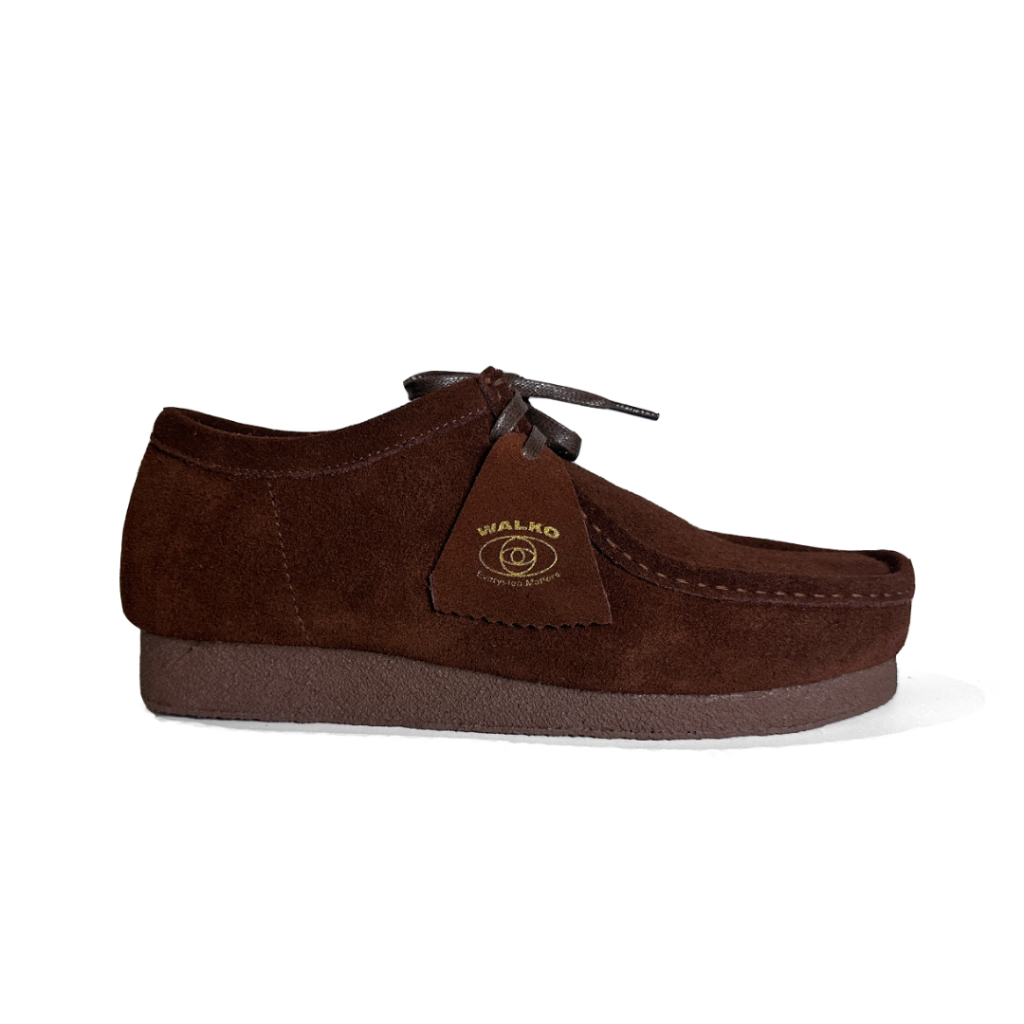 Jual Walko - Sepatu Kulit Pria Casual Kluska Chocolate Genuine Suede ...