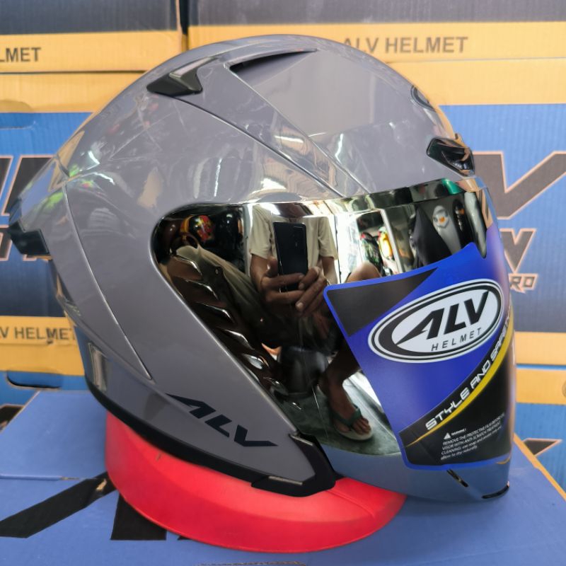 Jual helm alv ultron pro stone grey | Shopee Indonesia