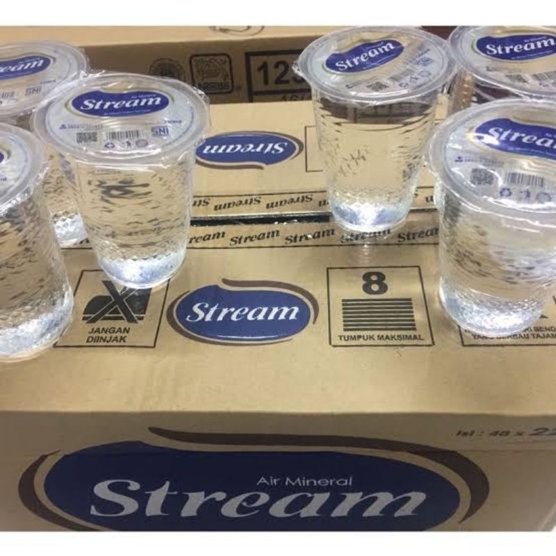 Jual Air Mineral STREAM Cup 220 ml Gelas Murah - 1 Dus / 48 Pcs ...