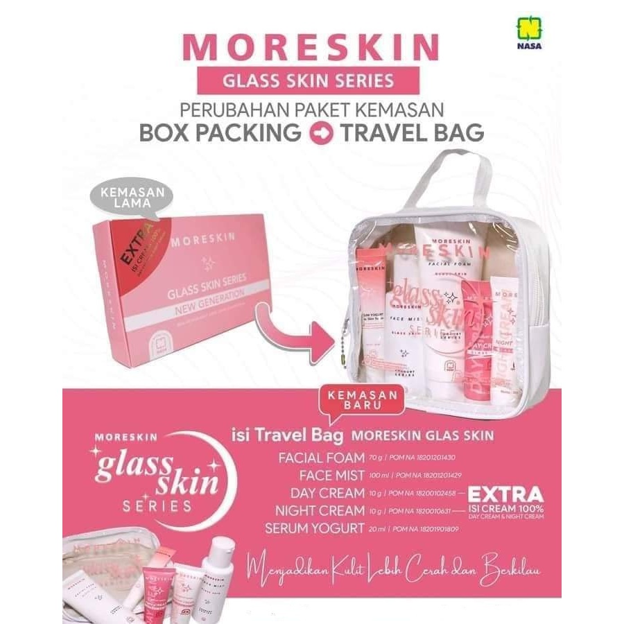 Jual MORESKIN GLASS SKIN YOGHURT SERIES / GLASKIN PAKET NASA ORIGINAL ...