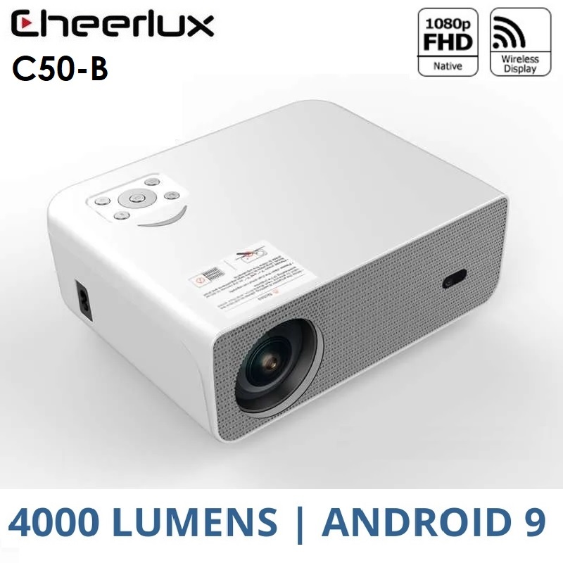 Jual CHEERLUX C50-B - Smart Android LED Projector 4000 Lumens Auto ...