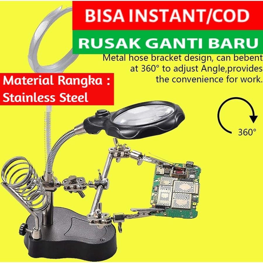 Jual (BISA INSTANT/COD) Alat Pegangan Solder Jepit Helping Hand dan ...
