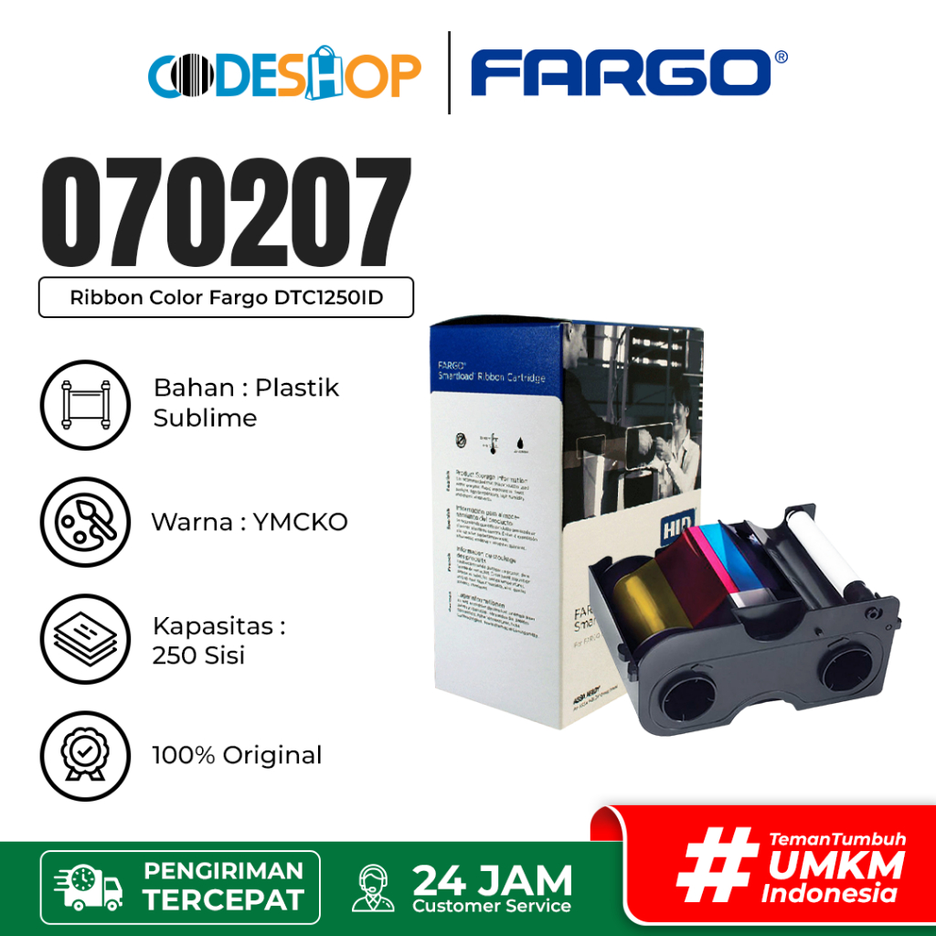 Jual Ribbon Fargo DTC1250ID Warna 70207 250 IMG Full Color YMCKO PN ...