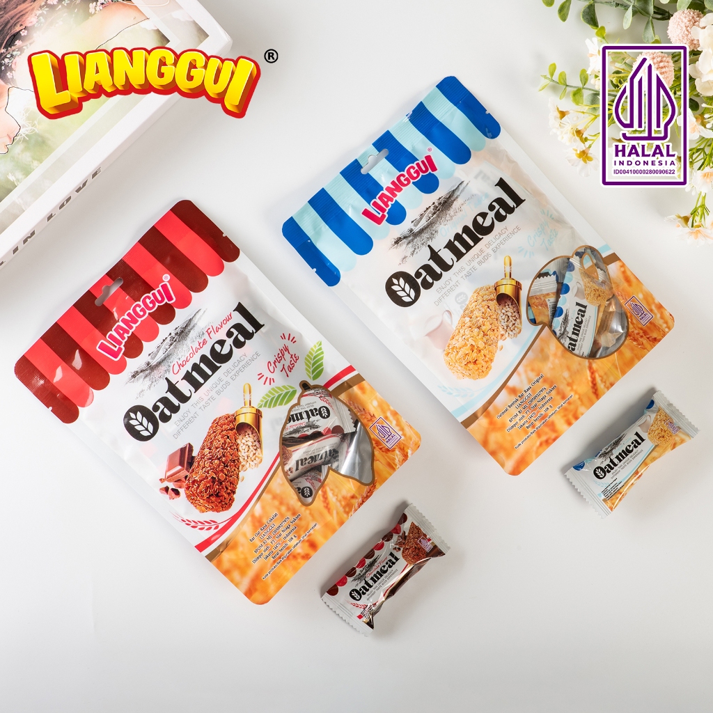 Jual [HALAL] Lianggui Oatmeal Choco Crispy Taste Original/Chocolate ...